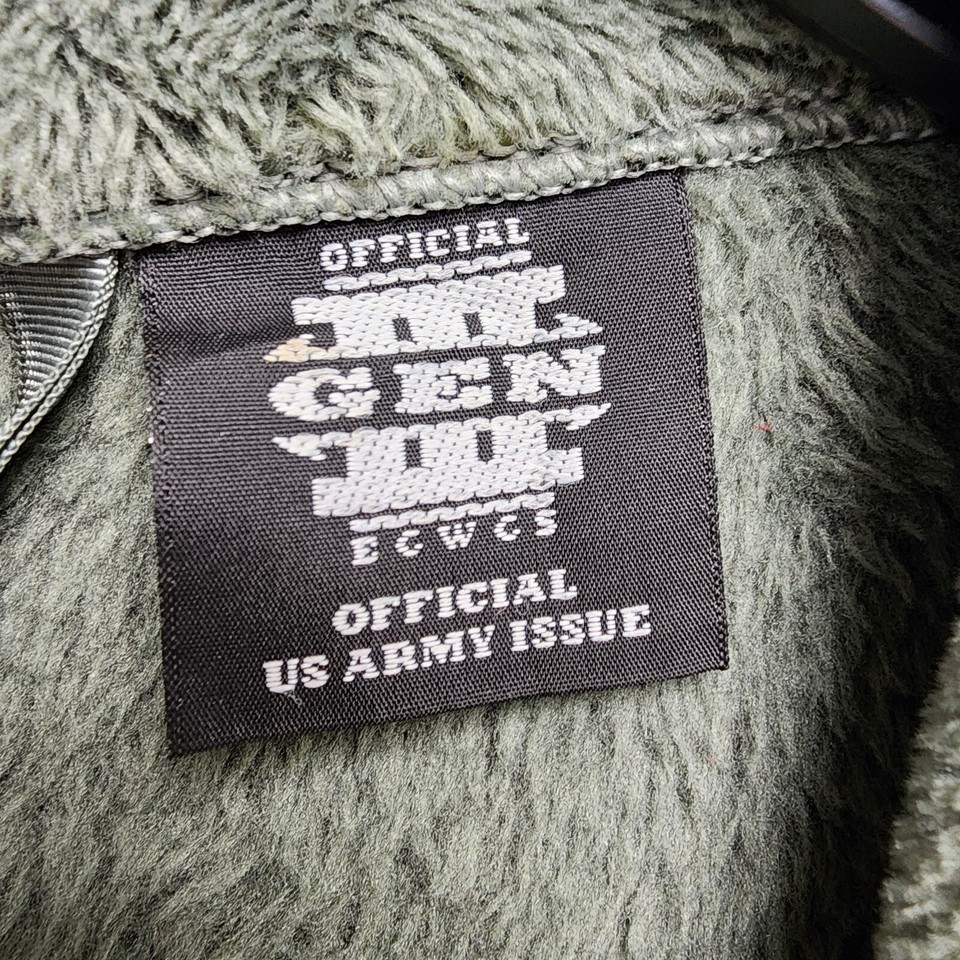 Gen III US Army Fleece Jacket Men Large Reg Green Cold Weather Military ...