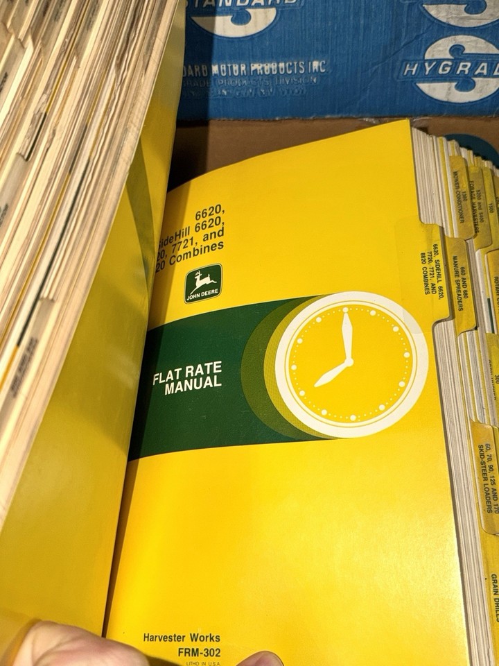MASSIVE JOHN DEERE Vintage Flat Rate Manual Binder 20/30/40 Tractors ...