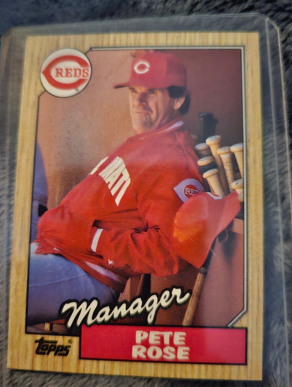 Pete Rose Manager 1987 Topps #393 Cincinnati Reds Baseball Card Mint ...