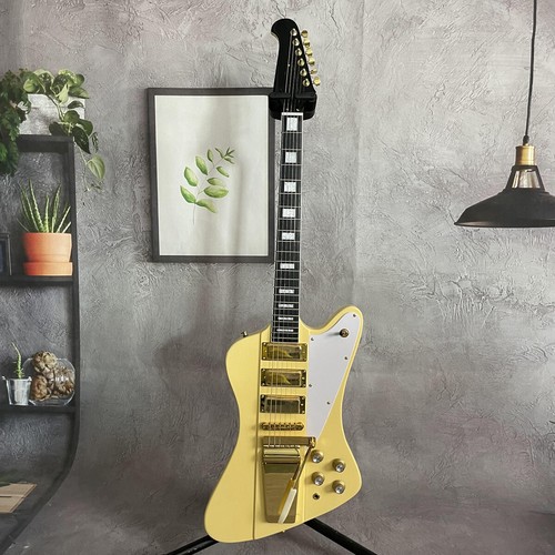 Factory Cream Yellow Firebird VII Electric Guitar Gold Hardware HPL ...