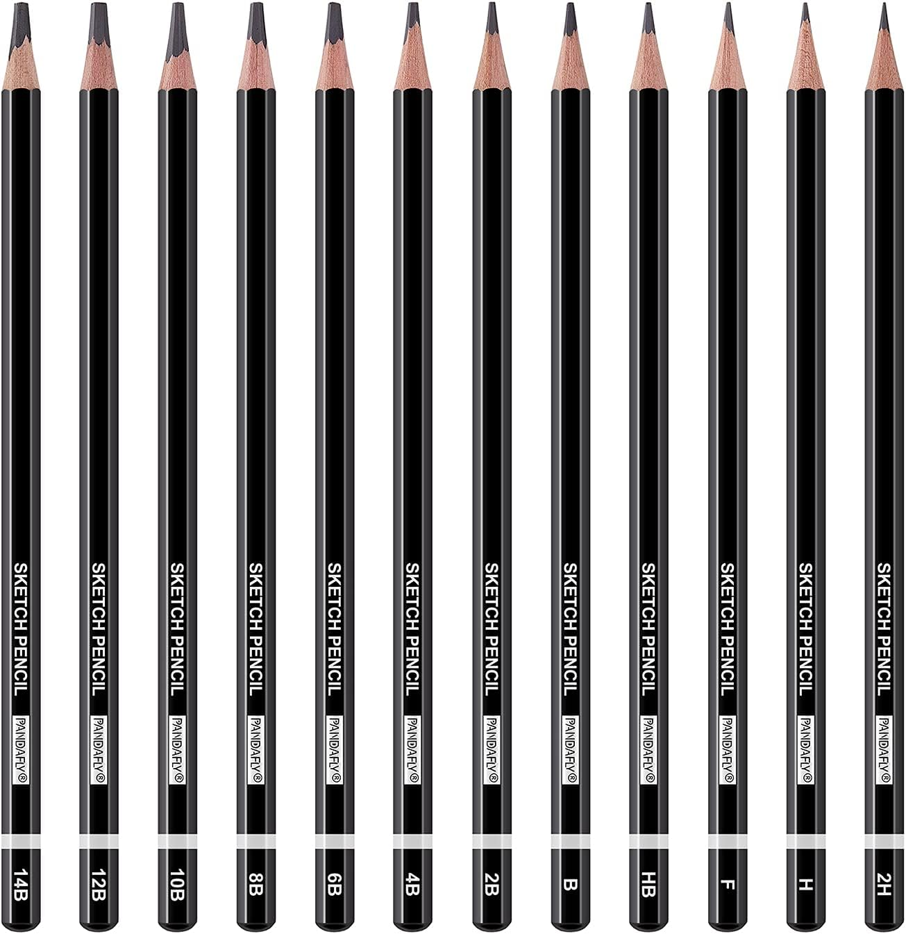 Professional Drawing Sketching Pencil Set, 12 Pieces Graphite Pencils ...