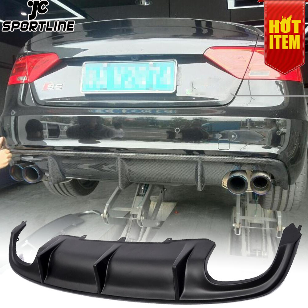 Matt Black Rear Bumper Diffuser Lip Spoiler Body kit Fit For Audi A5 ...