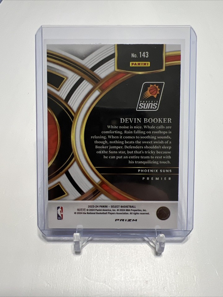 2023-24 Panini Select Devin Booker Red Cracked Ice Premier Prizm Suns ...