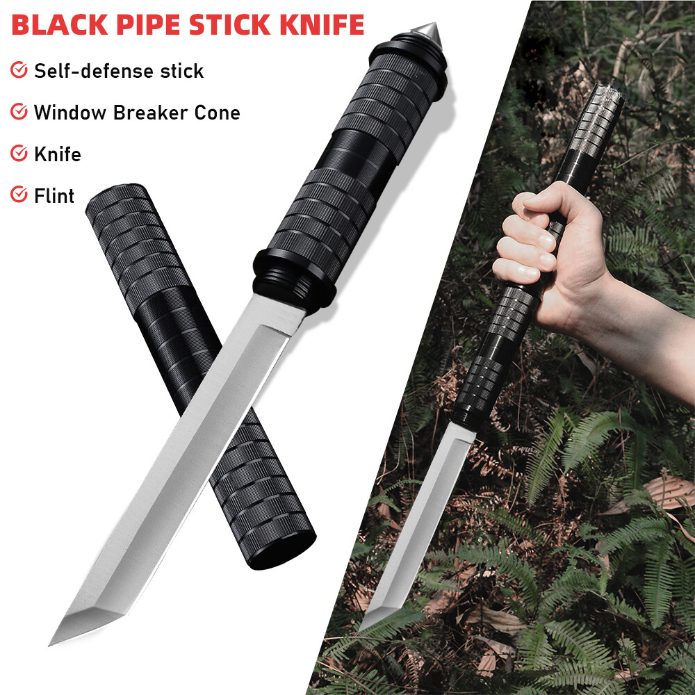 Fixed Blade Pipe Knives Tactical Survival Hunting Knife Firestone Glass ...