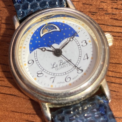 Vintage Womans Le Baron Moon phase Quartz Watch Works w New Battery | eBay