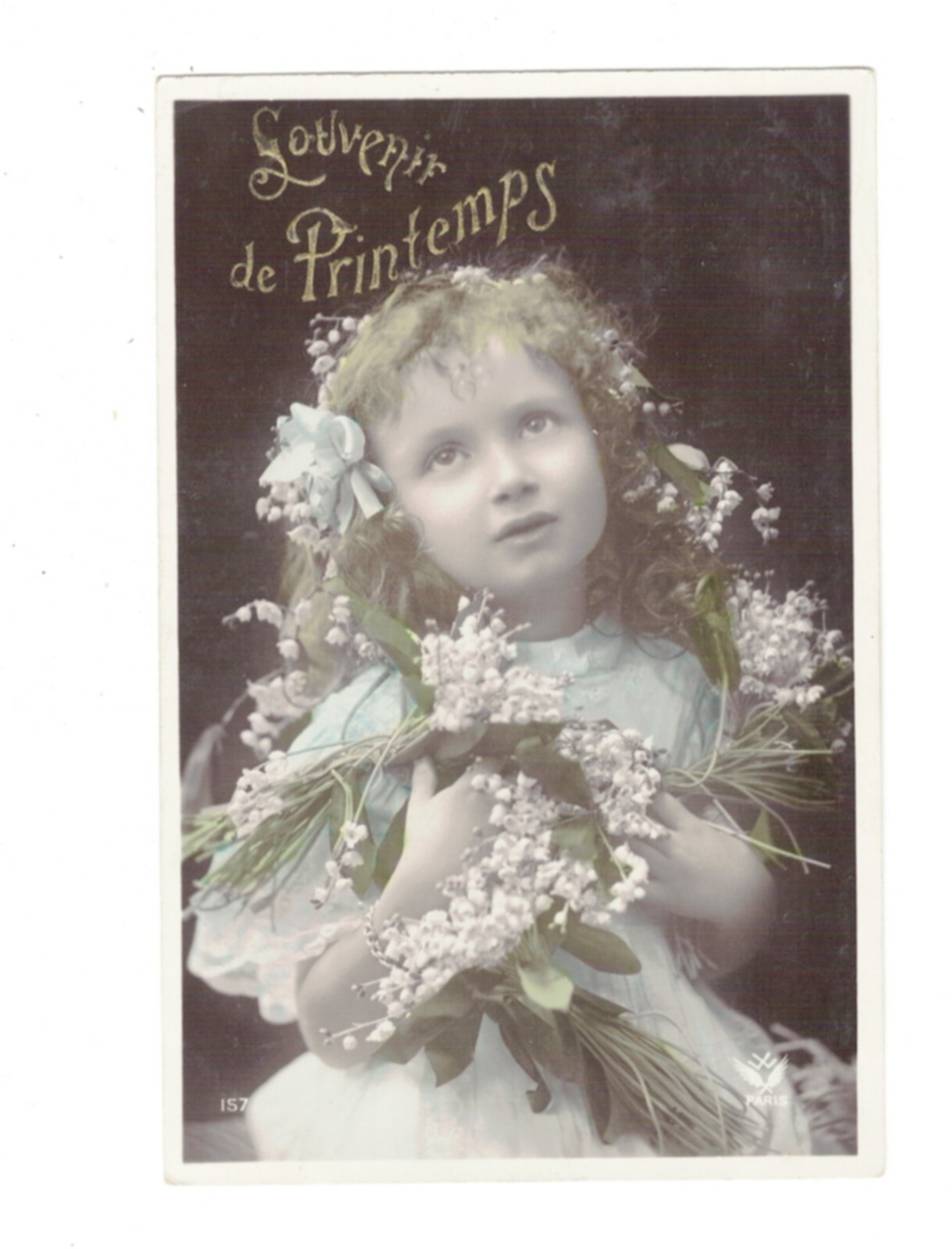 SD3242 CHILDREN FANTASY VICTORIAN GIRL LONG HAIR HEAVENLY LOOK RPPC | eBay