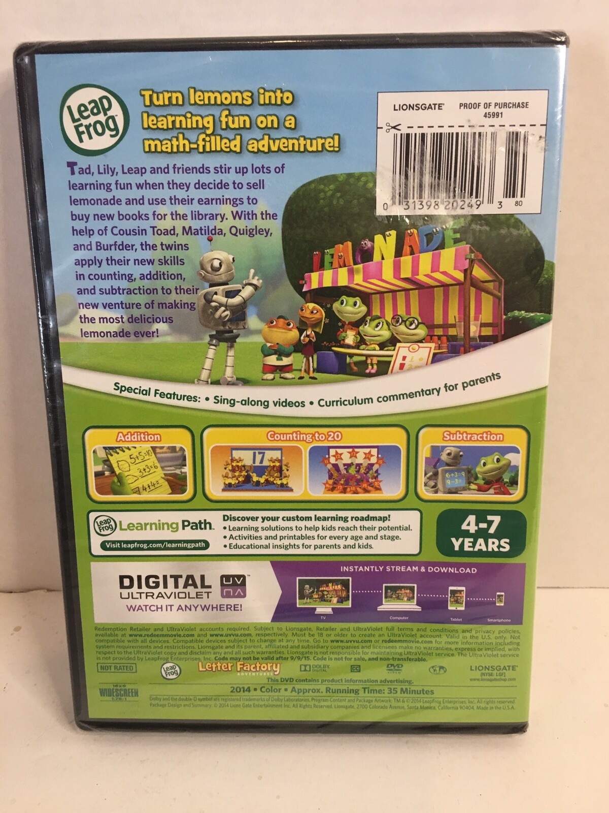 Leapfrog Letter Factory Adventures: Counting On Lemonade [DVD ...