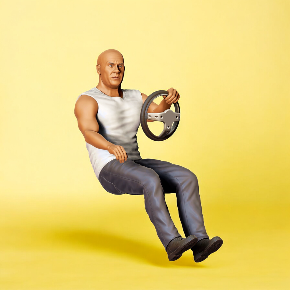Fast and Furious Resin 3d printed Domonic Toretto Driving Model Car ...