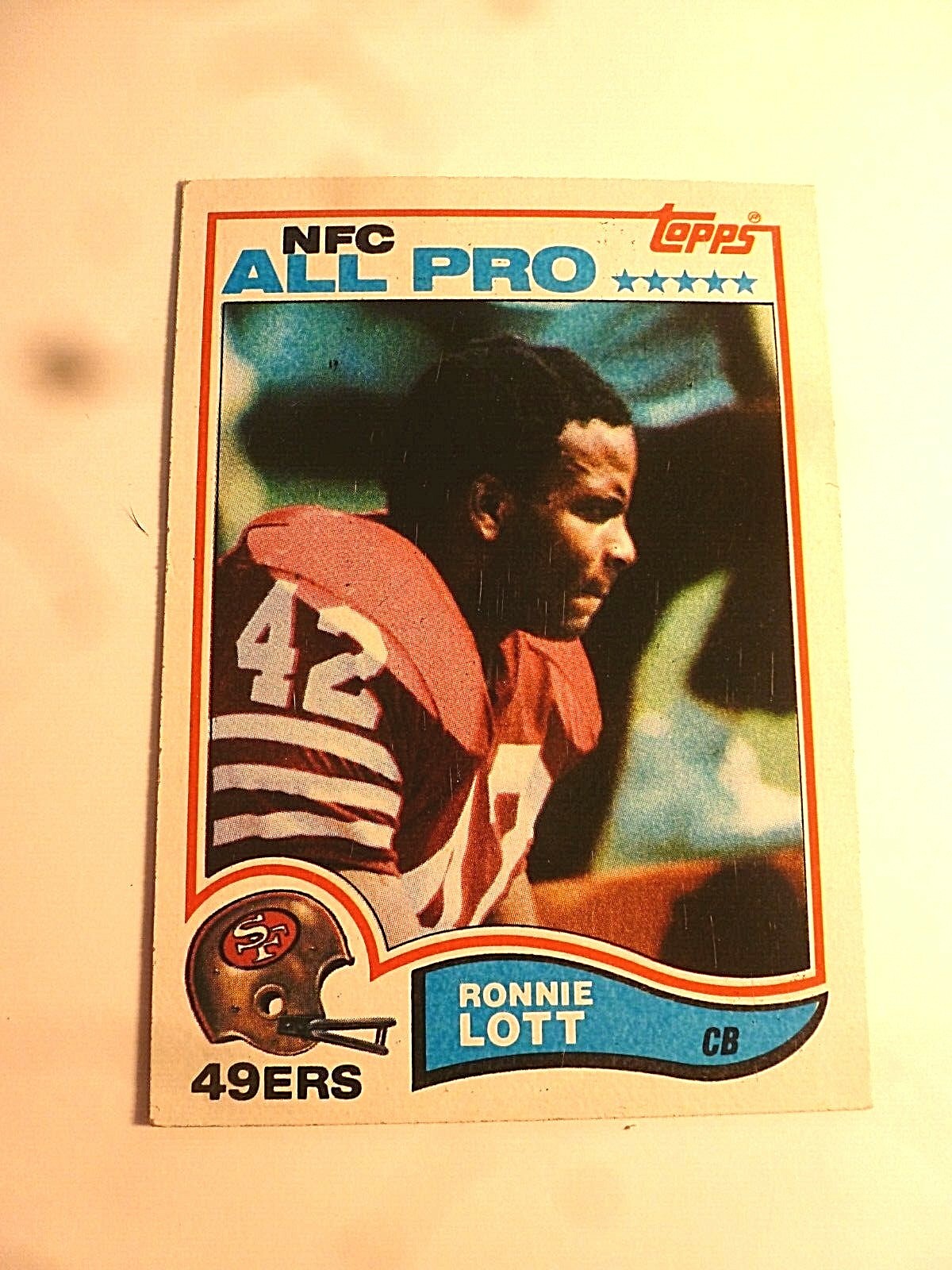 1982 Topps Ronnie Lott Rookie HOF San Francisco 49'ers Card #486 VG-EX ...