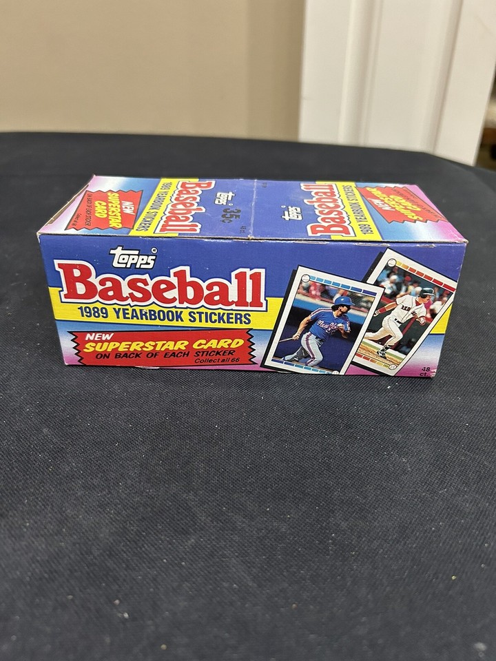 1989 Topps Yearbook Stickers Wax Box 48 Packs Sealed Rare 7 Card Packs ...