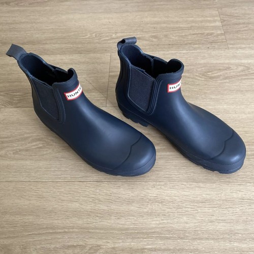 HUNTER Chelsea Men's Rain Boots Navy Blue MFS9075RMA - US Size 9 | eBay