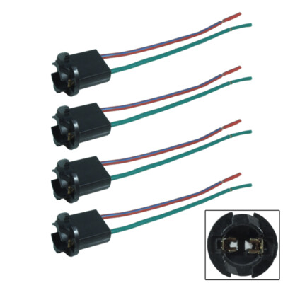 4pcs T10 168 194 W5W 2825 Female Socket Extension Wire Harness Adapter ...