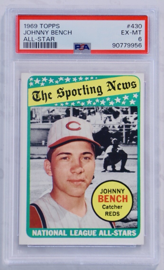 1969 Topps Johnny Bench All-Star #430 PSA 6 EX-MT HOF Cincinnati Reds ...