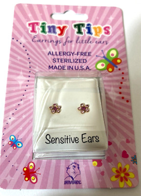 Studex Tiny Tips Earrings For Little Ears TT-6023 GP Daisy Light Rose ...