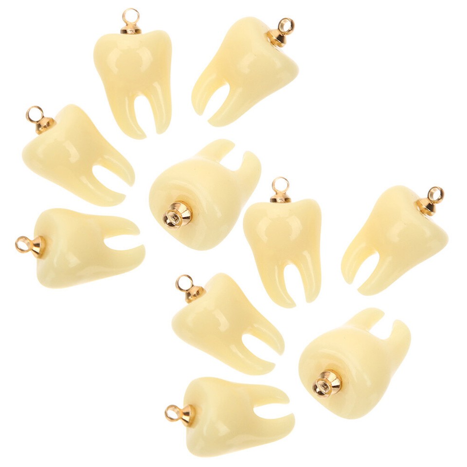 10 Pcs Human Tooth Pendant Teeth Charms Pendants Shape DIY Jewelry | eBay