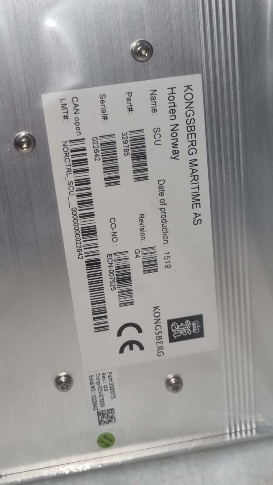 Kongsberg+scu+329785+unit+co-22509+rev+e1+339575 for sale online | eBay