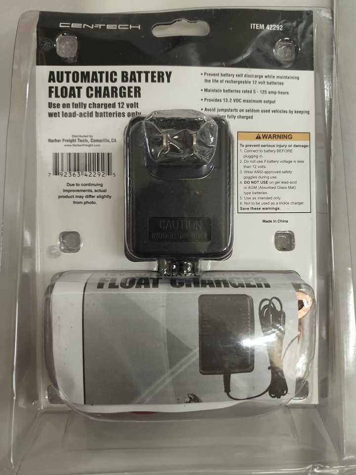 CEN-TECH AUTOMATIC BATTERY FLOAT CHARGER 12V NEW | eBay