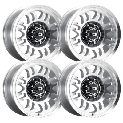 (Set-4) Vision 409 Inferno 18x9 8x6.5 -12mm Machined Wheels Rims 18 ...