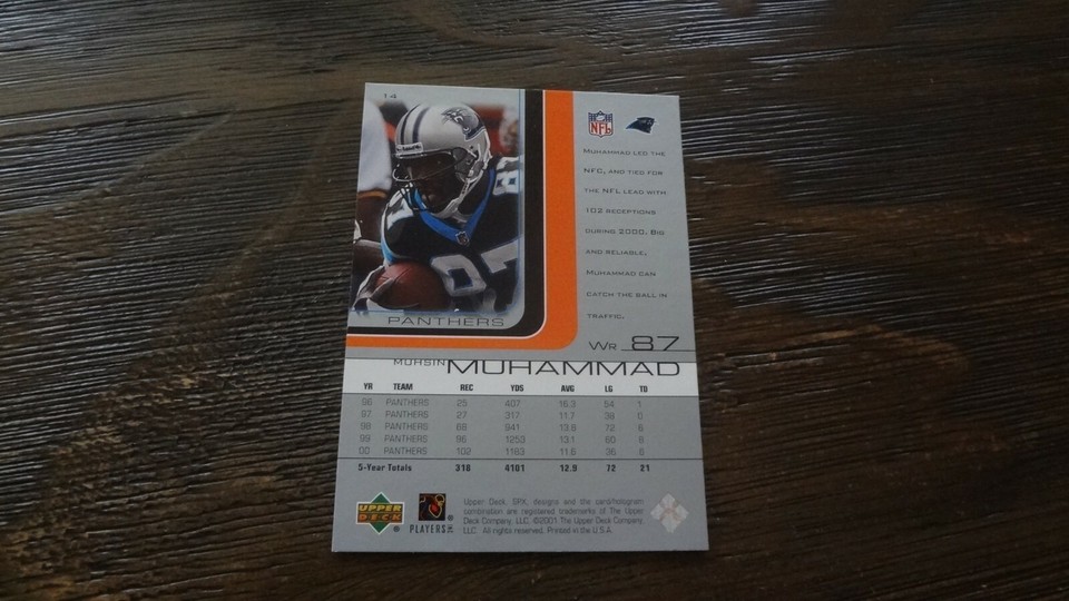 2001 SPx #14 MUHSIN MUHAMMAD FOOTBALL CARD | eBay