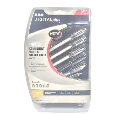 RCA Digital Plus Component Video & Stereo Audio Cable 9 ft (DH9CVSA ...