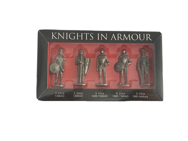 Westair Knights in Armor Miniature Pewter Figures Complete 5pc Set ...