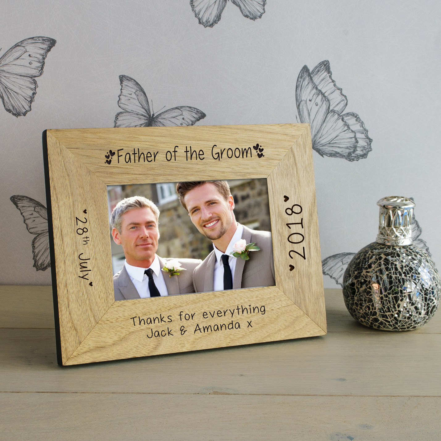 Wedding Party Role Wooden Photo Frame 6x4 - Personalised Engraved ...