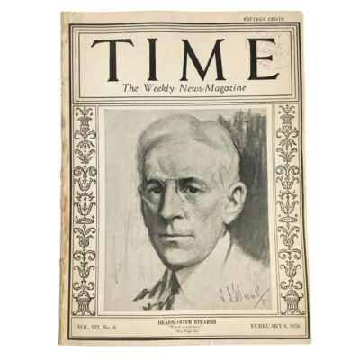 VTG Time Magazine February 8 1926 Vol. VII No. 6 Headmaster William ...