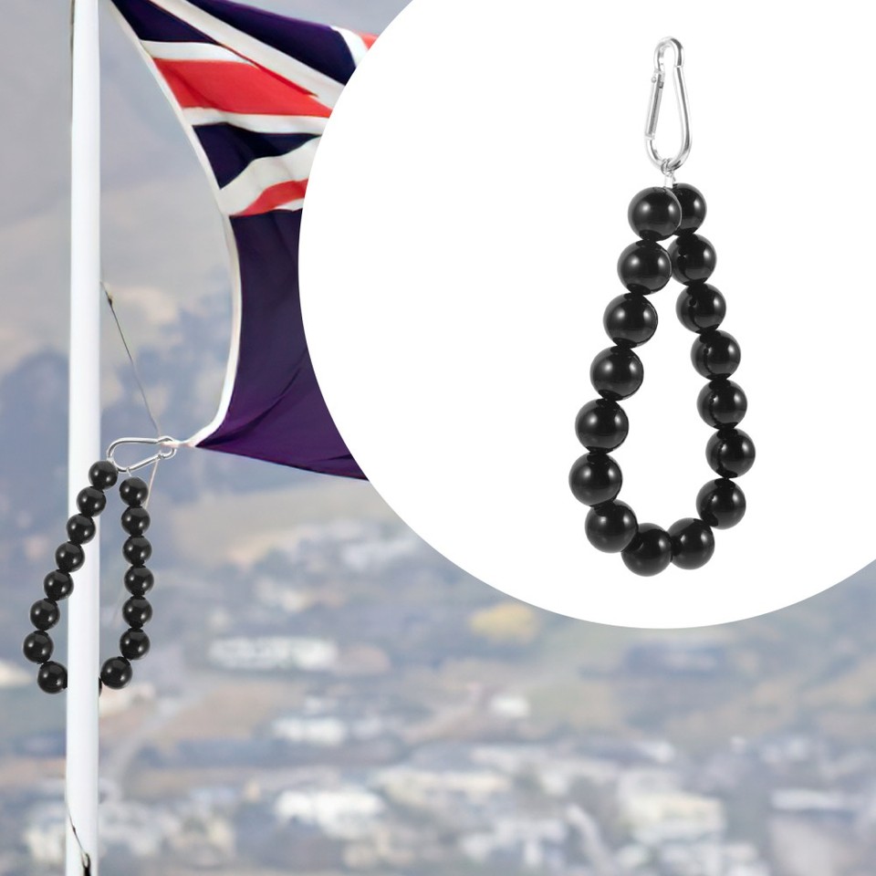 2 Count Bead Chain Fixing Rope Ring Beaded Flagpole Retainer Rings | eBay
