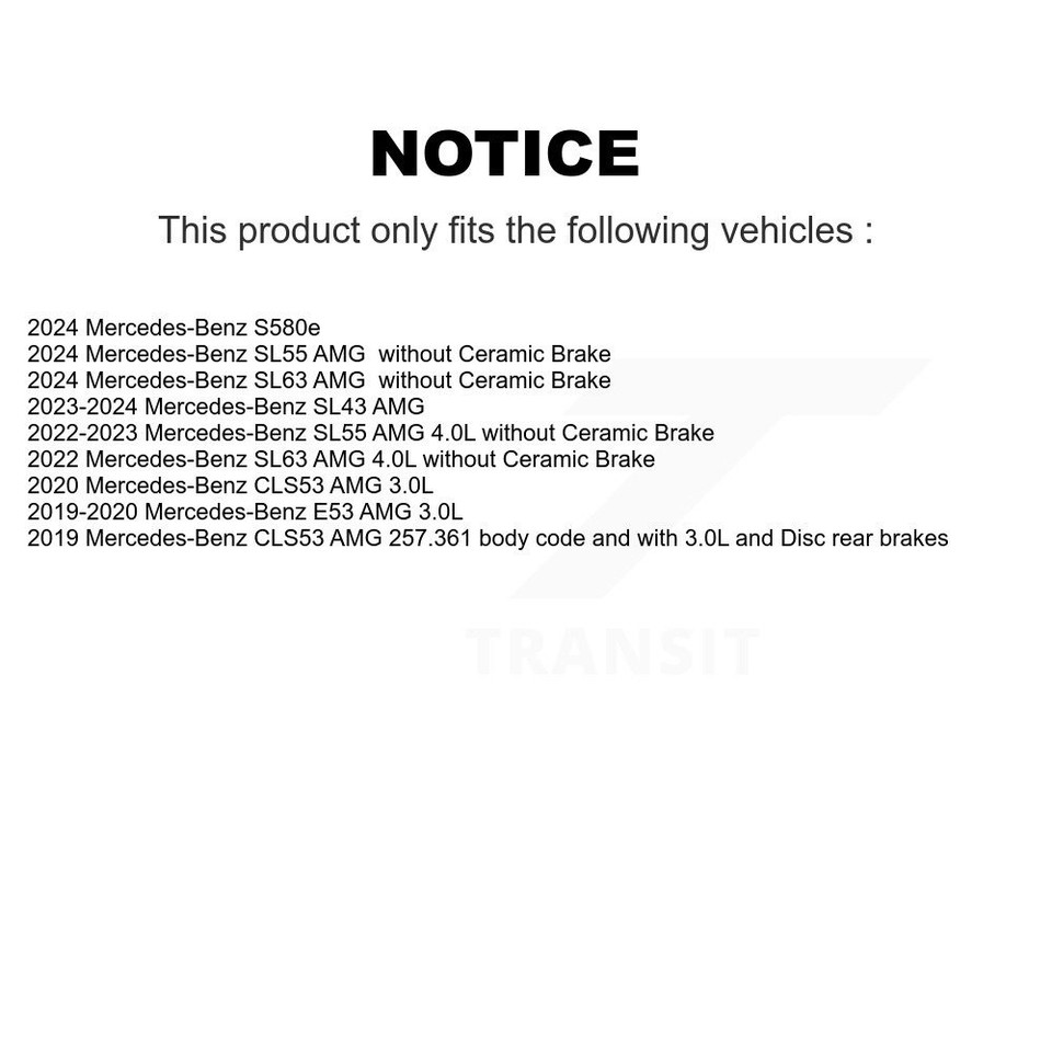 Front Rear Brake Pads Wear Sensor (4 Pack) For Mercedes-Benz E53 AMG ...