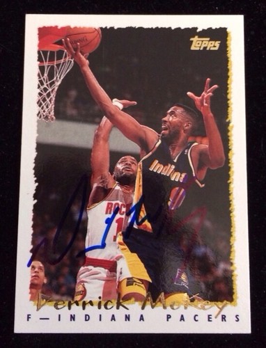 DERRICK MCKEY 1994 1995 TOPPS Autographed Signed BASKETBALL Card 24 ...