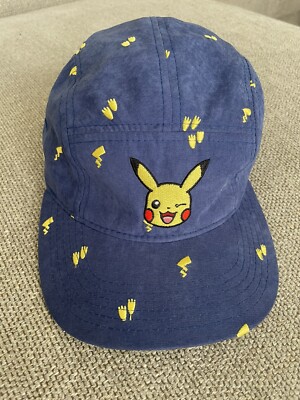 Original Pokemon Pikachu Blue With Pikachu's Paws & Tails Strapback Hat ...