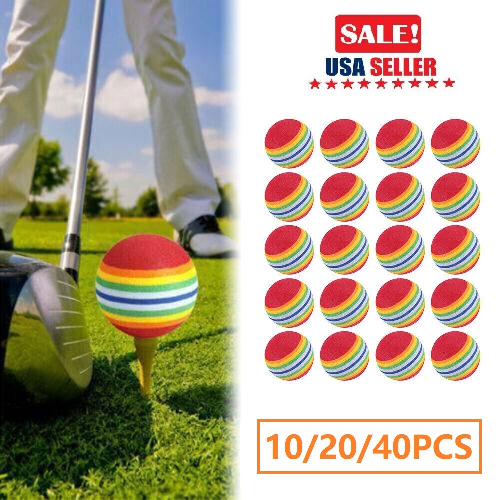 20pcs Foam Sponge Training Golf Balls Elastic Soft Indoor Practice ...
