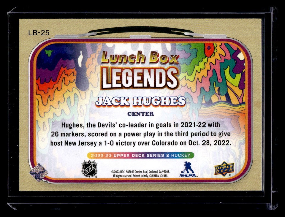 2022 UD Series 2 Lunch Box Legends Jack Hughes #LB-25 New Jersey Devils | eBay