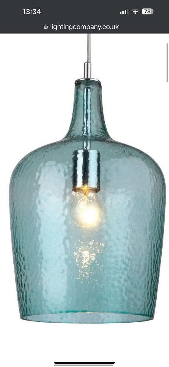 Aqua Glass Pendant Ceiling