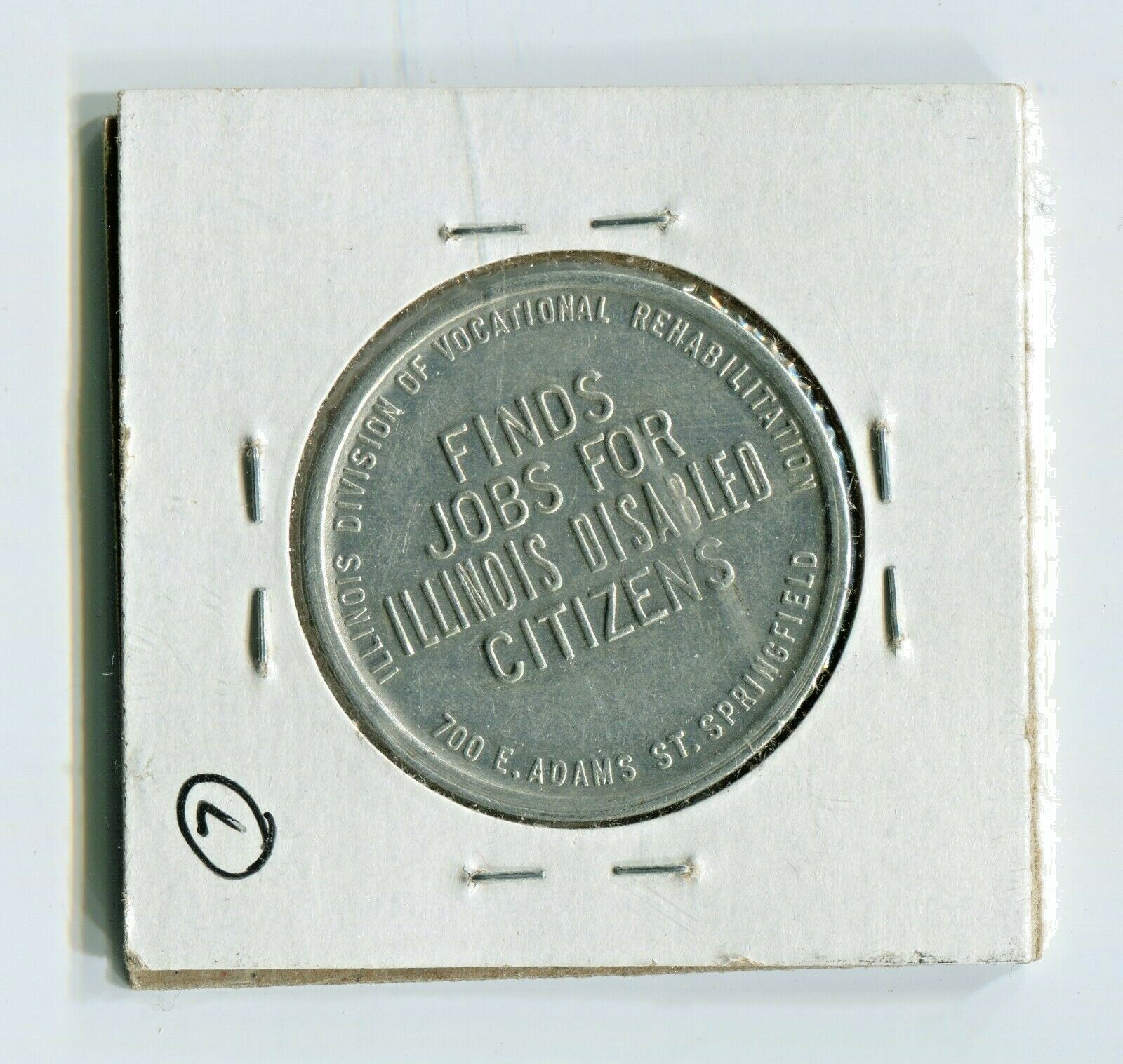 Illinois State Fair 1948 Division of Vocational Rehabilitation Token | eBay
