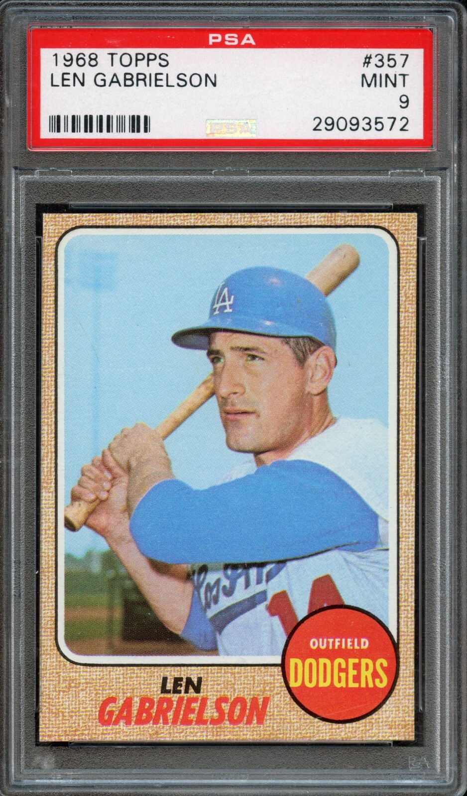 BB - 1968 - Topps - #357 - Len Gabrielson - PSA 9 - MINT | eBay