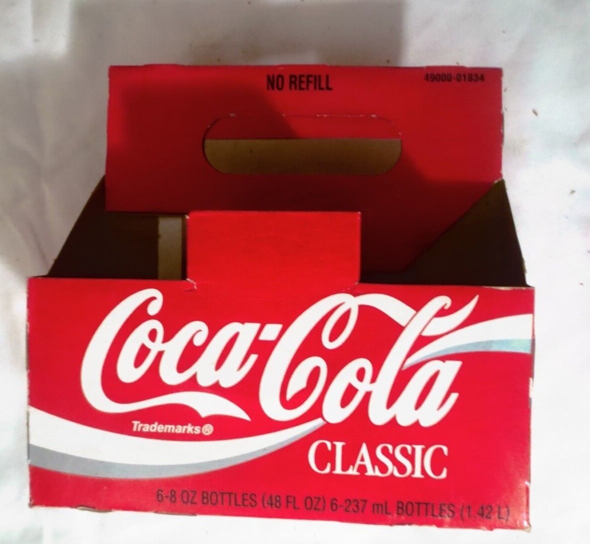 Coca-Cola Classic 6 Pack Carrier Carton 8oz No Refill in Black ...