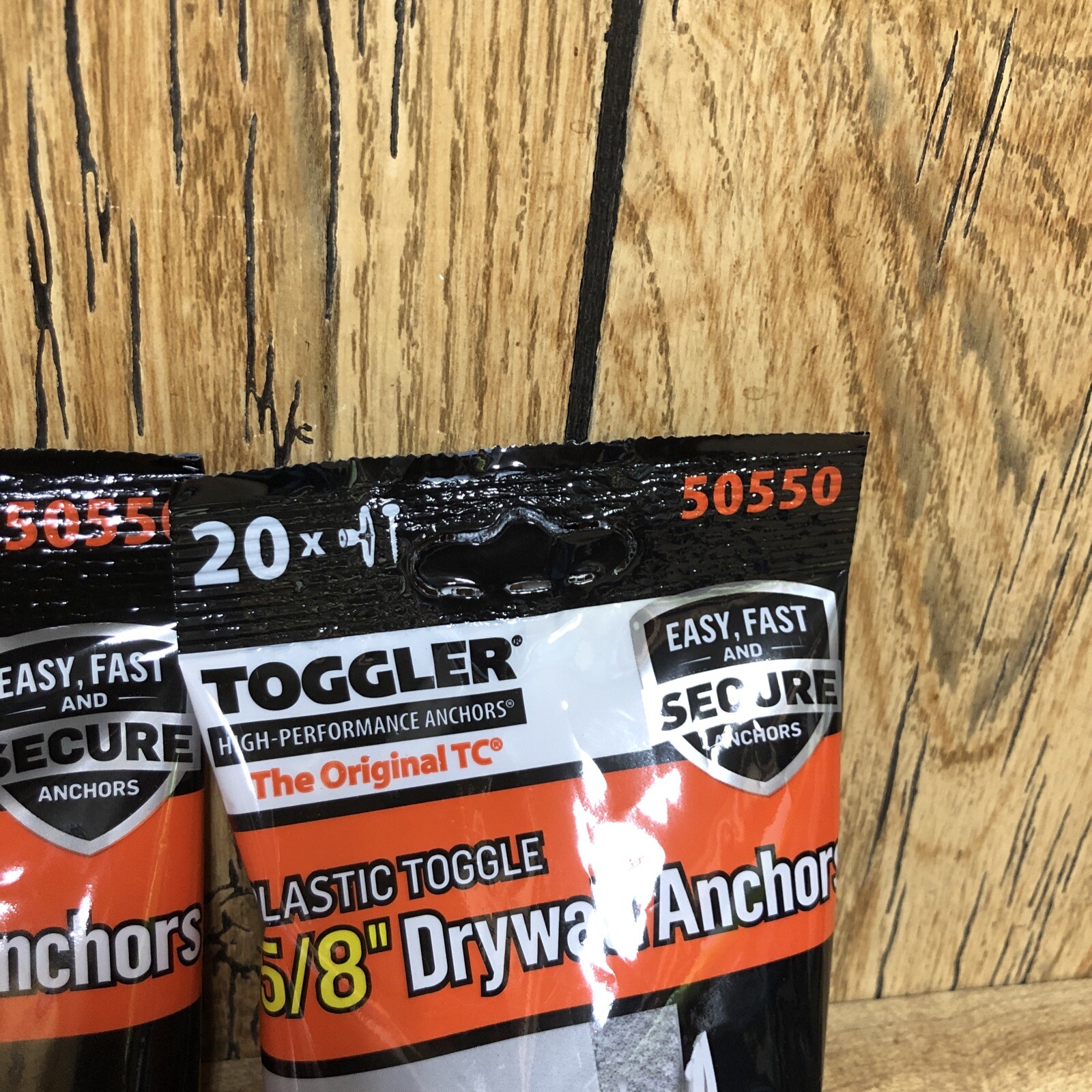 2 Pack Toggler 50550 TC Hollow Wall Anchors, 5/8-3/4-In. 20pc Each New ...