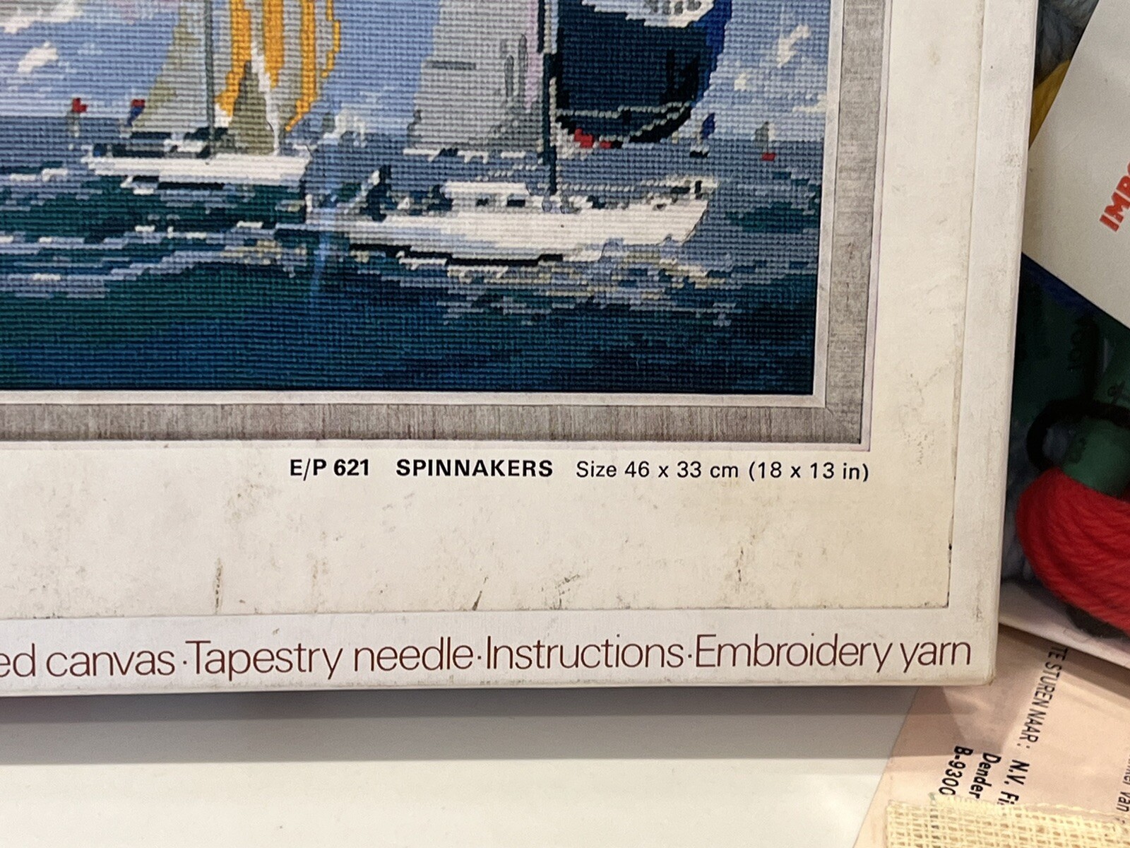 HTF VTGE Penelope Needlework Tapestry Kit IN BOX E/P 621 “Spinnakers ...