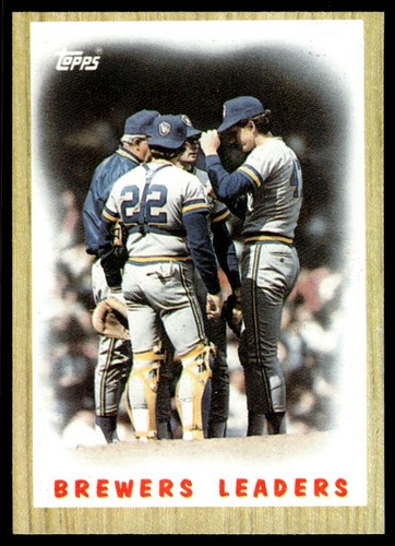 1987 Topps Baseball Card Brewers Leaders Milwaukee Brewers #56 | eBay