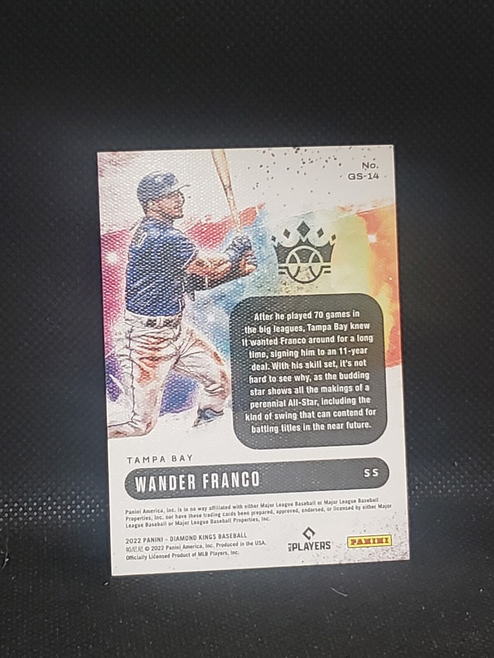 2022 Panini Diamond Kings GALLERY OF STARS GS-14 Wander Franco TAMPA ...
