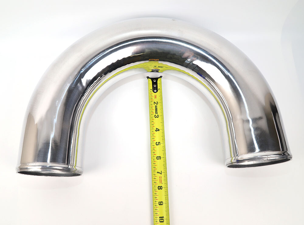 Universal 4" OD 180 Degree Aluminum Pipe Intake Turbo Intercooler ...