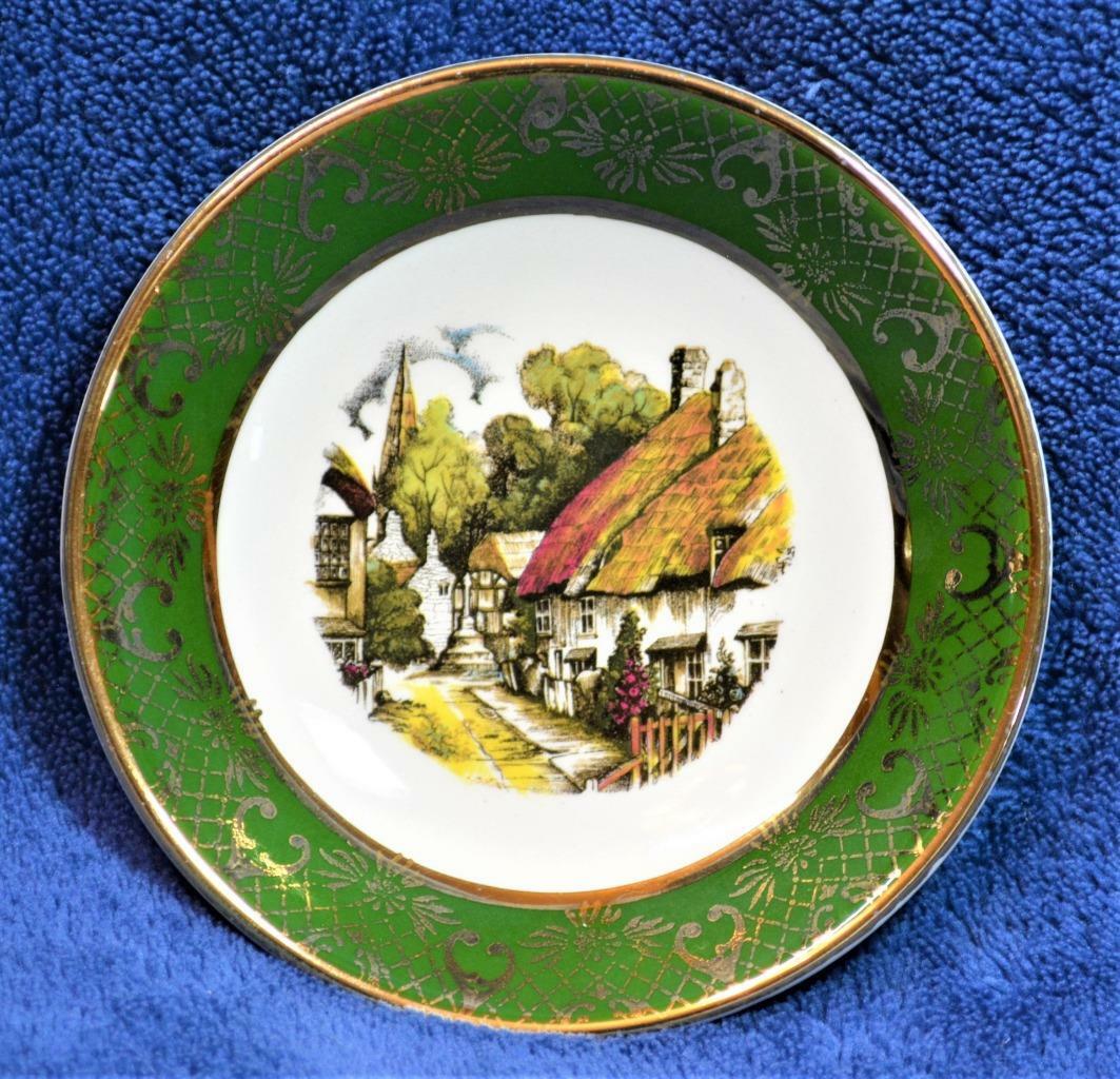 WEATHERBY HANLEY England ROYAL FALCON Ware Country Scene 4"d Nut Dish 4 ...