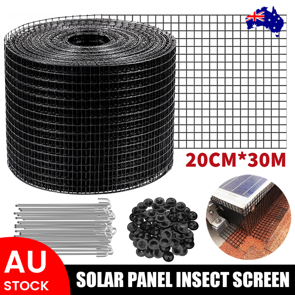 30M Solar Panel Bird Proofing Kit Stainless Steel Mesh /100X Aluminium ...