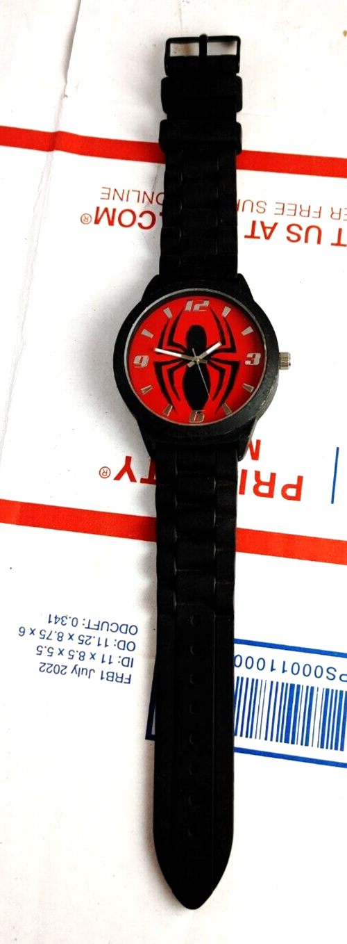 MARVEL Ultimate Spider-Man Analog Watch Matte Black Rubber Silicone ...