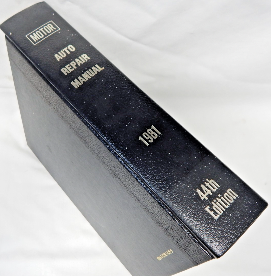Motor Auto Repair Manual 1982 Large Hardback Cover Car Service Book ...