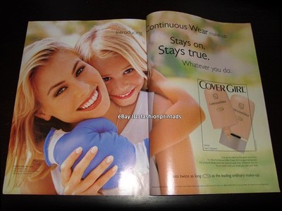 vintage COVER GIRL Beauty 2-Page PRINT AD 1996 NIKI TAYLOR cute little ...