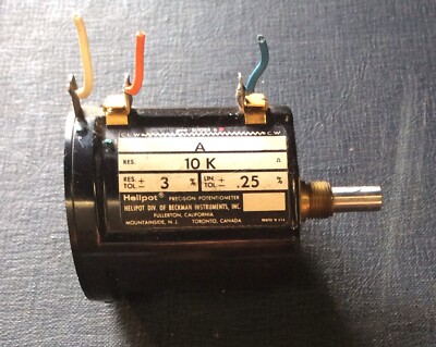 BEckman Instruments HELIPOT Potentiometer Model A 10K OHMS Res. 3% Lin ...