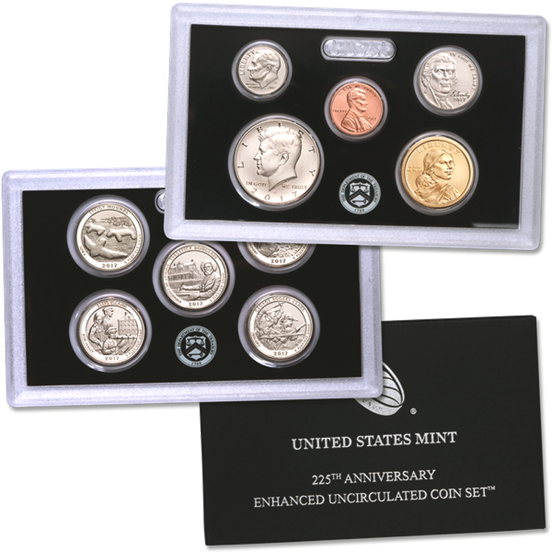 2017-S ENHANCED UNCIRCULATED 10 COIN SET IN ORIGINAL MINT BOX WITH COA ...