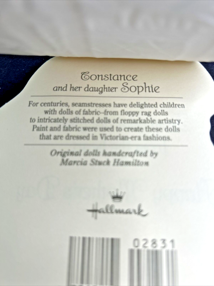 RARE Vintage Hallmark "Constance & Her Daughter Sophie" Paper Doll Card ...